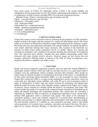 TONGUE DRIVE SYSTEM TDS OPERATED PATIENT FRIENDLY WHEEL CHAIR PDF