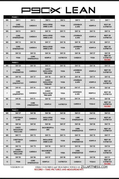 The Ultimate P90X Workout Schedule And Guide Your Journey To Fitness