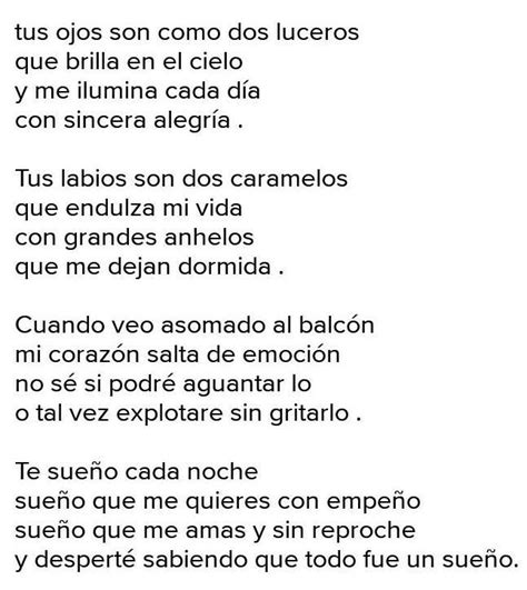 Elabora una poesía ya sea con rima o en verso libre con un mínimo de