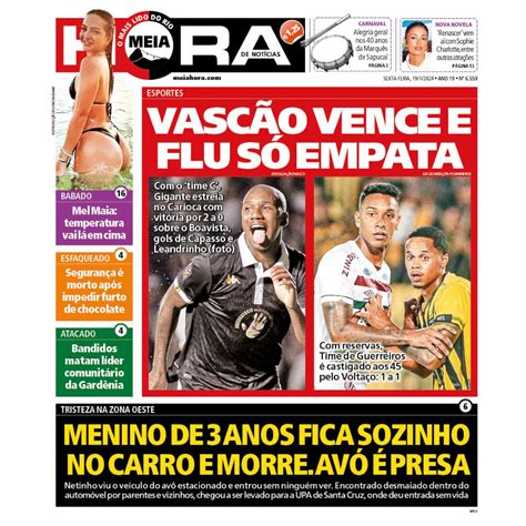 Jornais destacam vitória do Vasco contra o Boavista capas SuperVasco