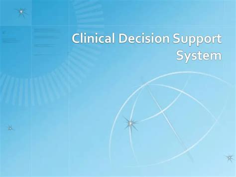 PPT Clinical Decision Support System PowerPoint Presentation Free