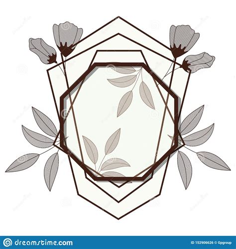 Cap Tulo Con El Icono Aislado Flores Ilustraci N Del Vector