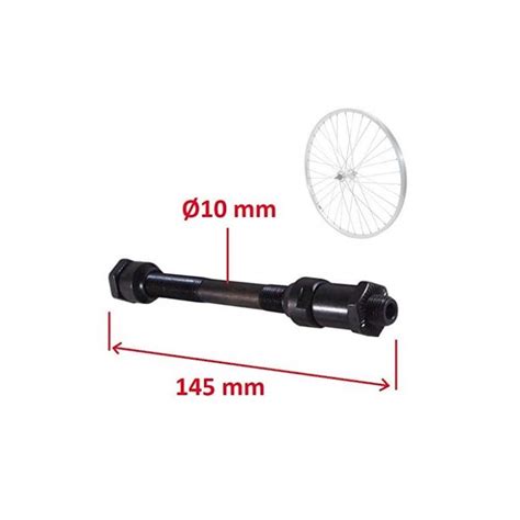 AXE DE Roue Velo Universel 10x145 MM MOYEU Arriere Creux VTT Route BMX