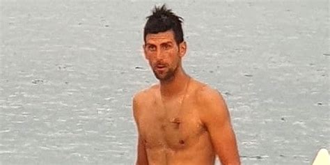 Tennis Star Novak Djokovic Trains Shirtless At The Beach Novak