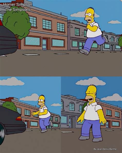 The Simpsons Is Walking Down The Street With His Hand In His Pocket And
