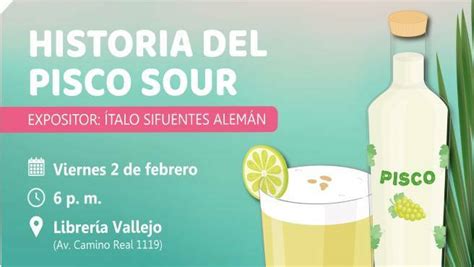 Charla La Historia del Pisco Sour Campañas Municipalidad Distrital