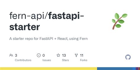 GitHub Fern Api Fastapi Starter A Starter Repo For FastAPI React