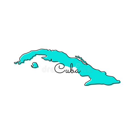Silueta Roja Del Mapa Del Vector De Cuba Alto Ejemplo Detallado