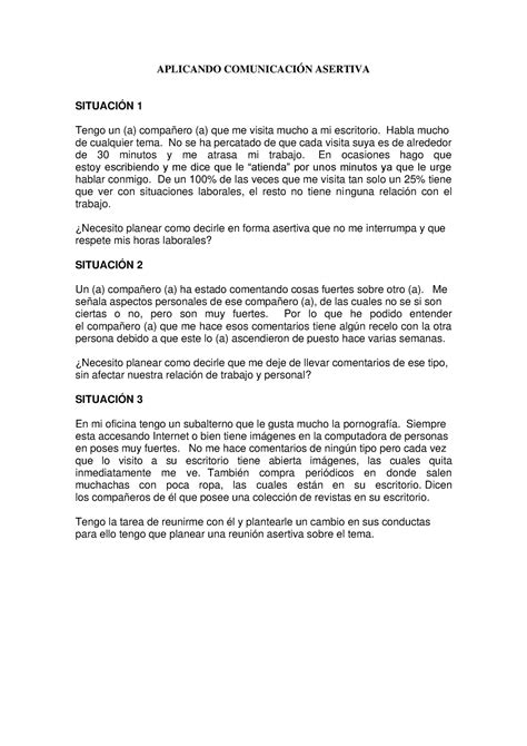 Aplicando Comunicaci N Asertiva Aplicando Comunicaci N Asertiva