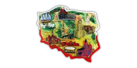 Magnes na lodówkę kontur Polska mapa