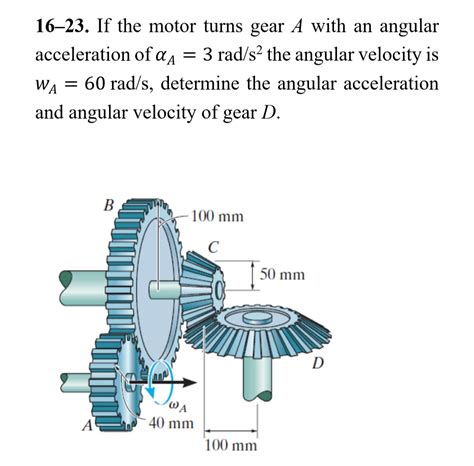 Answered If The Motor Turns Gear A With An Angular Acceleration