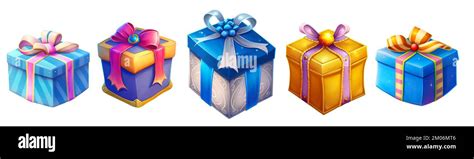 Cajas De Regalo De Dibujos Animados Con Cintas Colecci N De Cajas