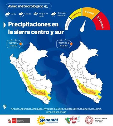 Lluvias torrenciales en Lima y regiones este 7 y 8 de marzo Cuáles
