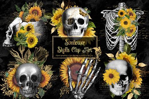 Skull Sunflower Wallpaper