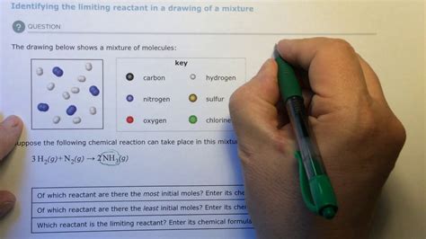 aleks identifying the limiting reactant in a drawing of a mixture youtube