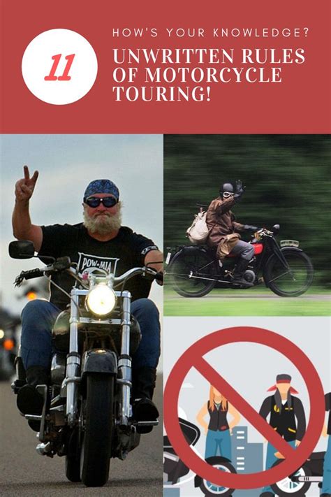A Man Riding On The Back Of A Motorcycle Next To A Sign That Says How