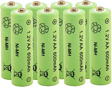 Pila Recargable Aa Ni Mh V Mah Unidades Solar Amazon