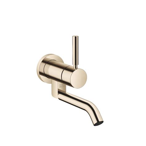 Meta Champagne Kt Gold Washstand Faucets Wall Mounted Single Lever