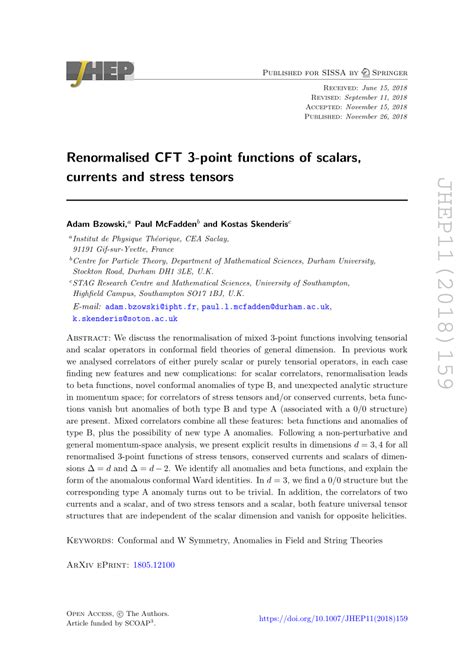 pdf renormalised cft 3 point functions of scalars currents and stress tensors