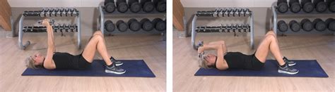 Extension des bras avec haltères en position allongée