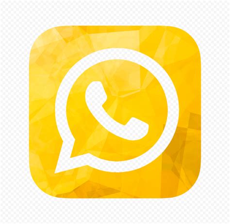 HD Beautiful Yellow Outline Whatsapp Wa Square Logo Icon PNG Citypng