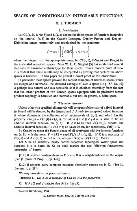 pdf spaces of conditionally integrable functions