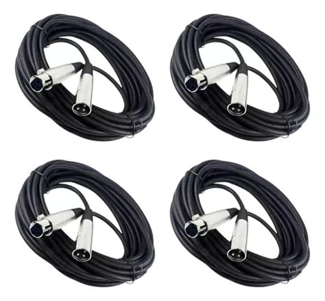 4 Cable Jack Canon A Plug Canon 10 Metros Para Microfono Xlr Envío gratis