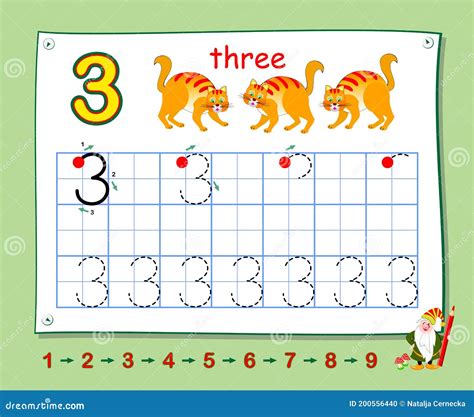 Educación Matemática Para Niños Pequeños Aprender a Escribir Números