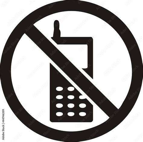 pictogramme interdit téléphone portable Stock Illustration Adobe Stock