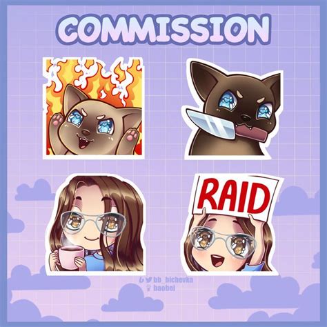 Twitch Youtube Discord Emotes Commission CHAOS Evil Morning RAID