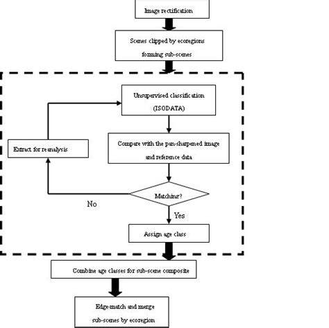 flow chart diagram of optimal iteration unsupervised classification download scientific diagram