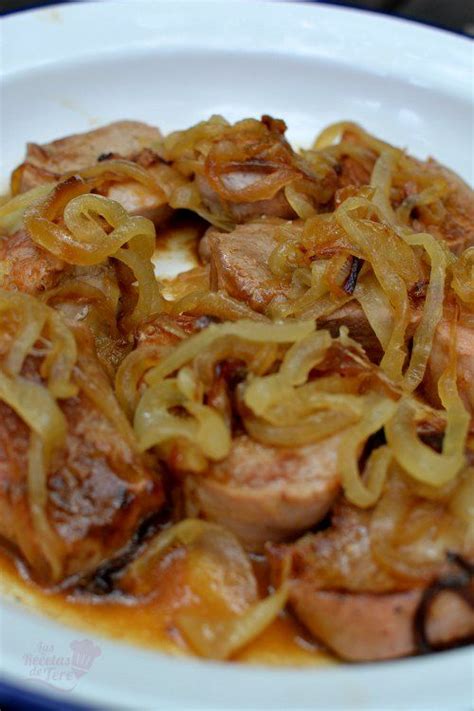 Delicioso Solomillo De Cerdo A La Cebolla Y Vino Blanco Receta