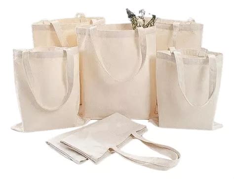 Kit 10 Sacolas Ecológica 40x40 Algodão Cru Lisa Bolsa Ecobag MercadoLivre