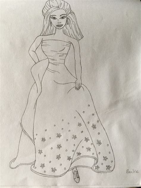 Barbie Sketches For Drawing