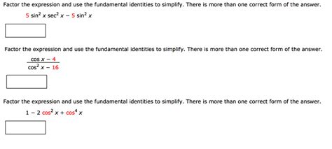 solved factor the expression and use the fundamental