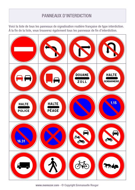 Garantie Tr Nen Politik Exercices Sur Les Panneaux De Signalisation