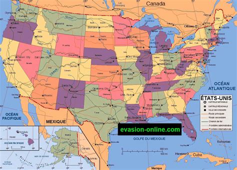 Carte Etats Unis Villes Voyage Carte Plan