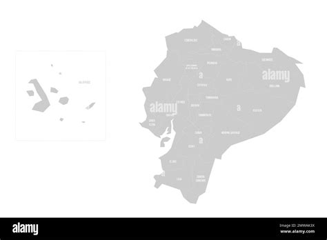 Ecuador Mapa Pol Tico De Las Divisiones Administrativas Imagen Vector