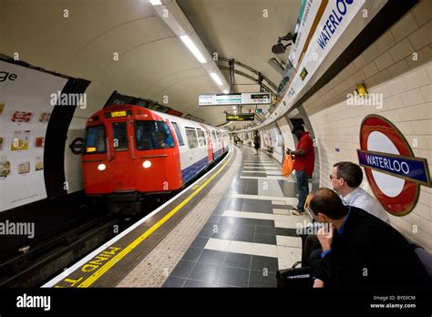 Underground At Waterloo Tube Station Stock Photo Alamy