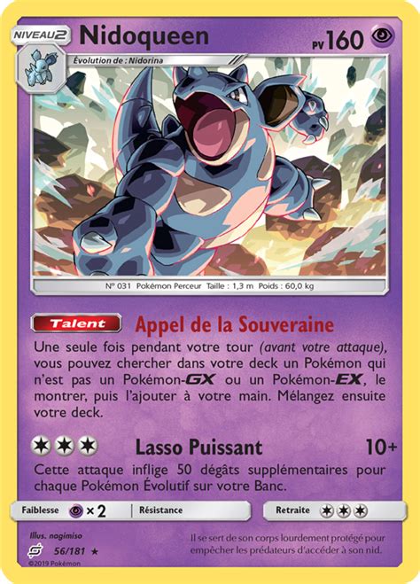 Nidoqueen Soleil et Lune Duo de Choc 56 Poképédia