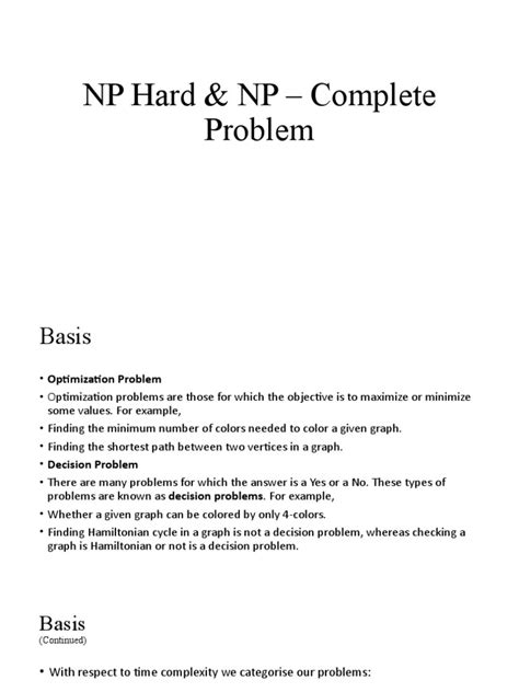 np hard and np complete problem pdf time complexity algorithms