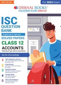 Oswaal ISC Question Bank Class 12 Accounts Book For 2024 Board Exams