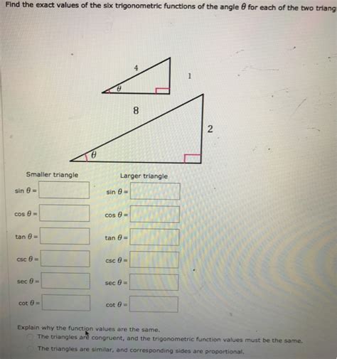 solved find the exact values of the six trigonometric
