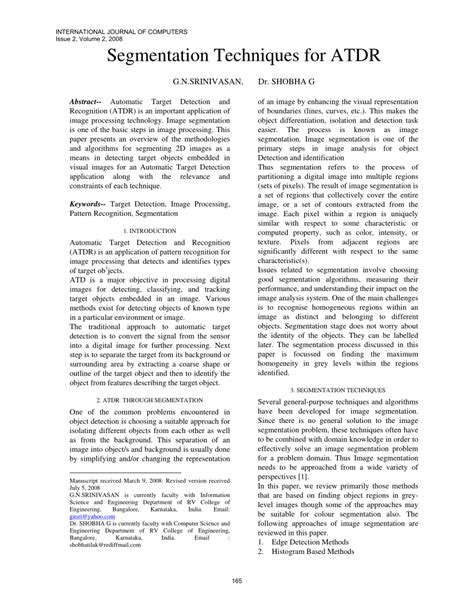 pdf segmentation techniques for atdr