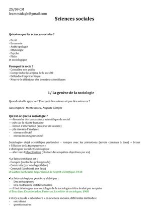 Examen final Théories CBA Université Sorbonne Nouvelle Paris 3