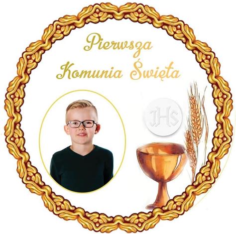 Modew Opłatek Na Ciasto Tort Tortowy Komunijny Personalizowany Komunia