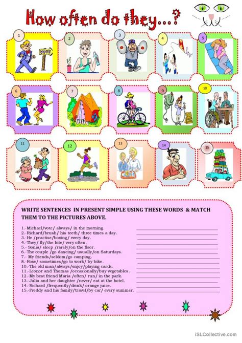 FREQUENCY ADVERBS Français FLE fiches pedagogiques pdf doc