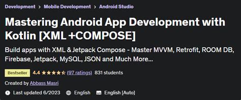 Udemy Mastering Android App Development With Kotlin Xml Compose