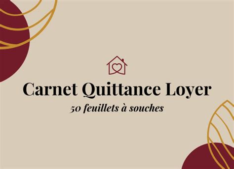 Buy Carnet quittance loyer Carnet à Souche de 50 Feuillets Carnet