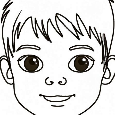 Desenhos De Rosto De Menino Para Imprimir E Colorir Pintar